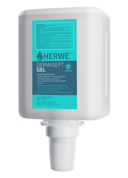 Dermasept® Hand Sanitizing Gel, Unscented, Dye-Free, 1000ml, 4/CS | IP ...