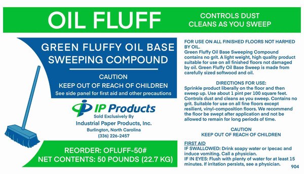 OFLUFF® Oil-Based Sweeping Compound, Grit-Free, Green, 50lb BX | IP ...